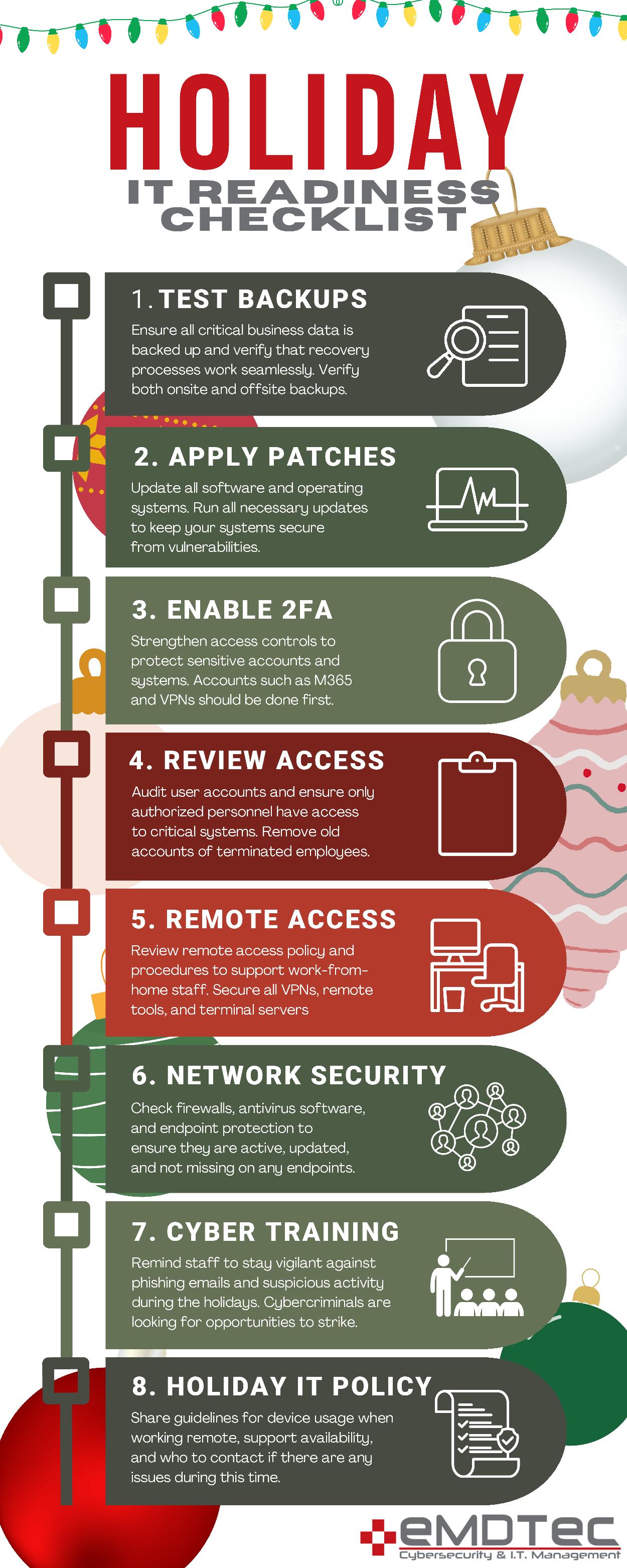 Holiday IT Readiness Checklist - North Essex Chamber of Commerce